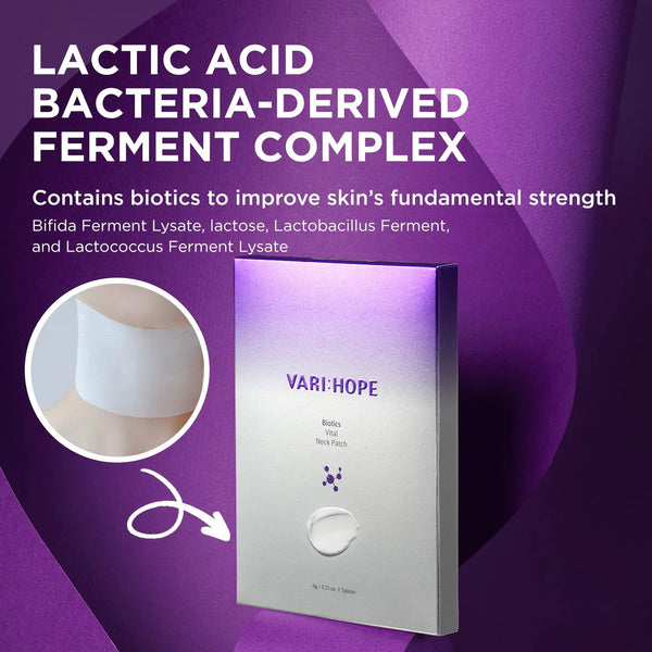 VARI:HOPE Biotics Vital Neck Patch- 1 Box of 5 Sheets | Masksheets