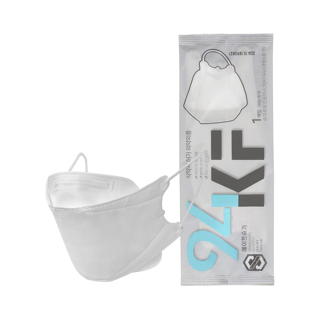 Eight Sugar KF94 Respirator Face Mask (White) - 10 PCS | Masksheets