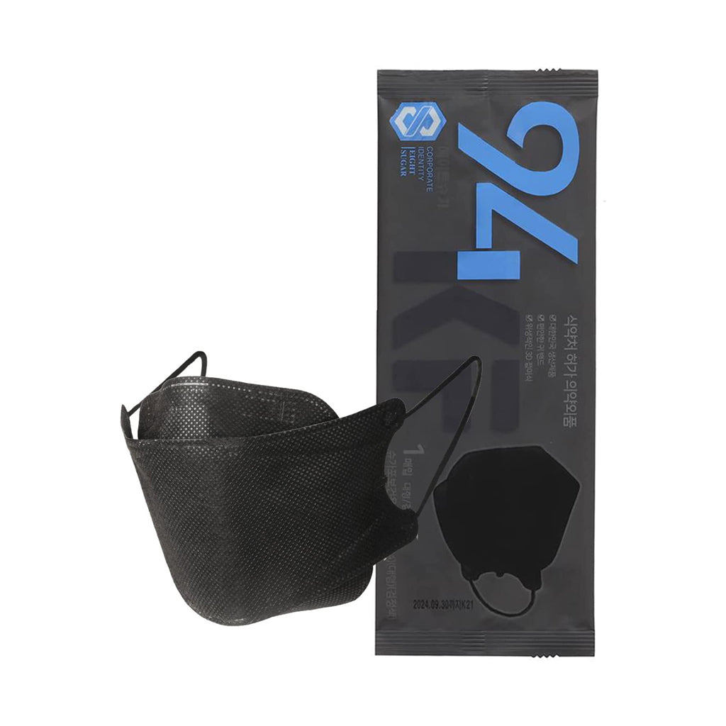 Eight Sugar KF94 Respirator Face Mask (Black) - 10 PCS | Masksheets