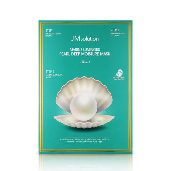 JM Solution 3 Step Marine Luminous Pearl Deep Moisture Mask - 1 Box of ...