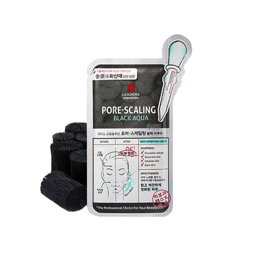 Leaders Black Aqua Pore-Scaling Charcoal Mask - 1 Box of 10 Sheets ...