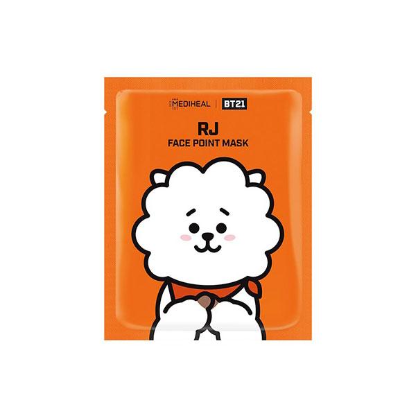 BT21 Face Point Mask RJ - 1 Box of 4 Sheets | Masksheets