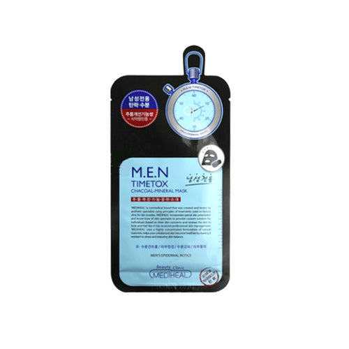 Mediheal M.E.N Timetox Charcoal-Mineral Mask | Masksheets