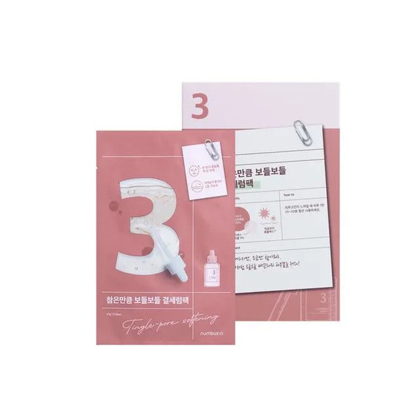 Numbuzin No.3 Tingle-Pore Softening Sheet Mask - 1 Box of 4 Sheets ...